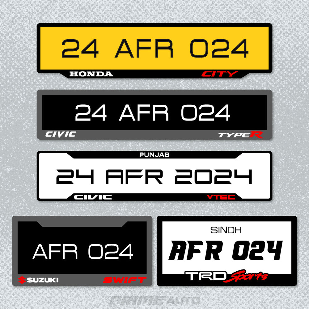 Embossed Number Plates in Pakistan – Cars & Bikes | Prime Auto
