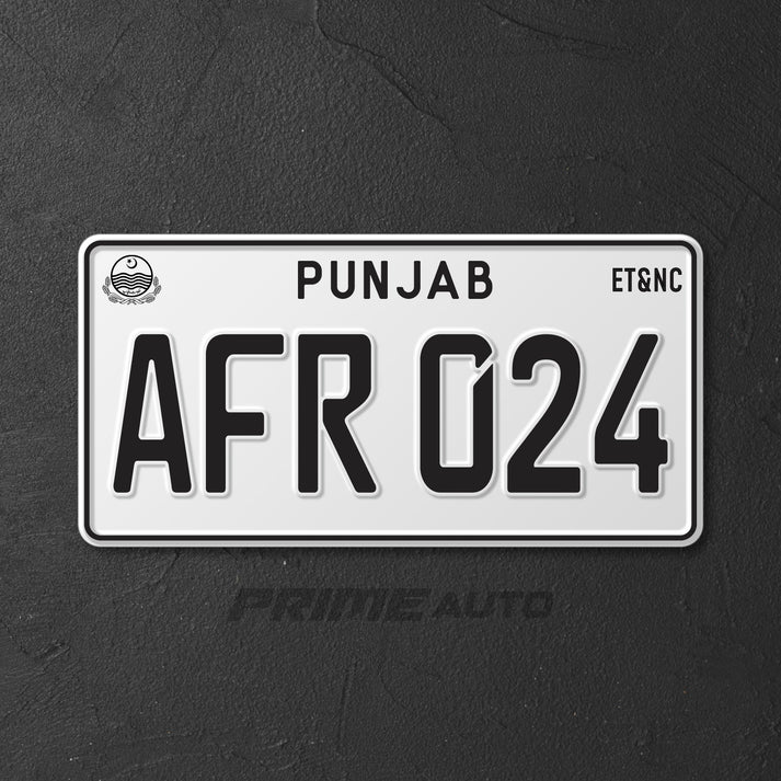 Embossed All Punjab Number Plate – Prime Auto