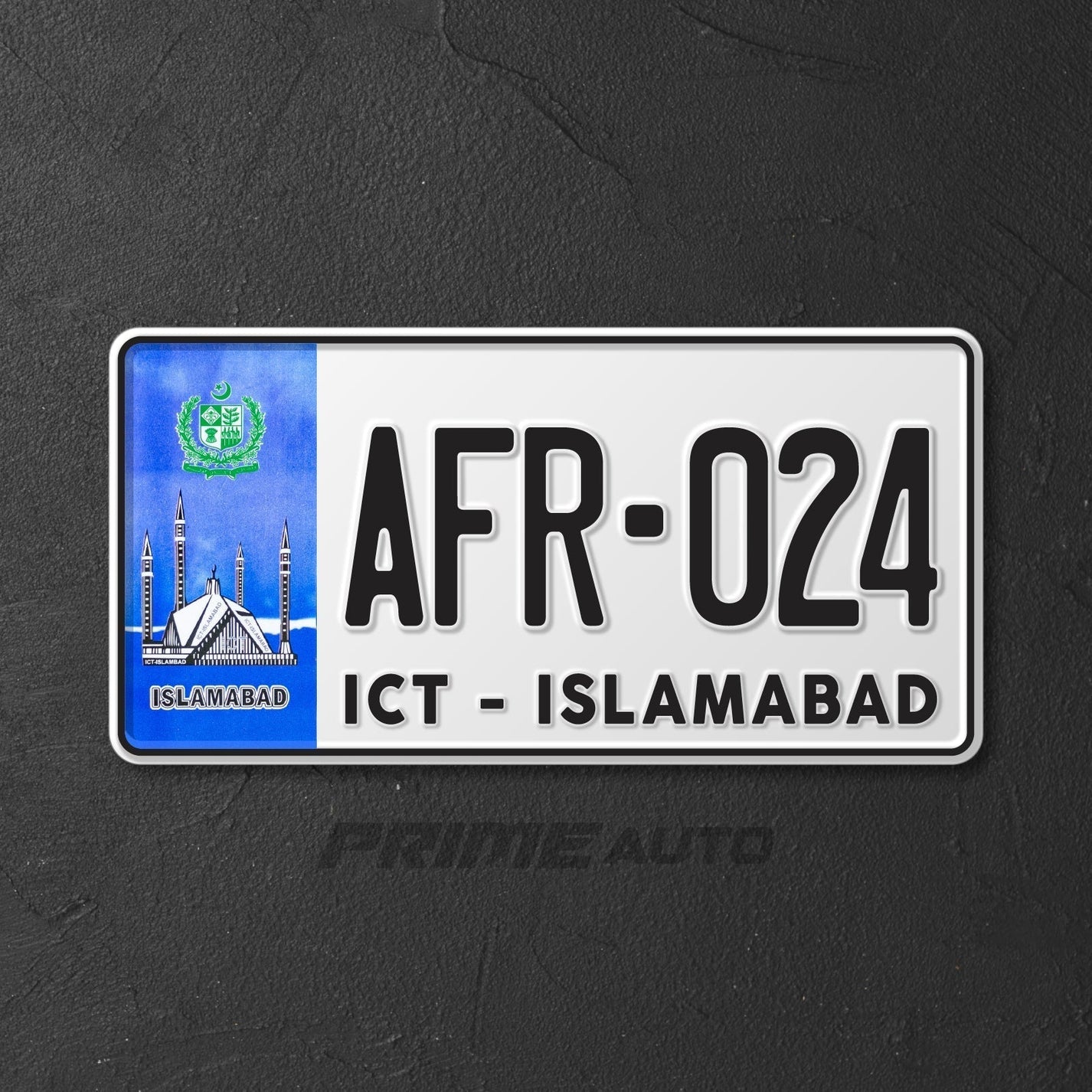 Embossed Islamabad Car Number Plate - New Design – Prime Auto