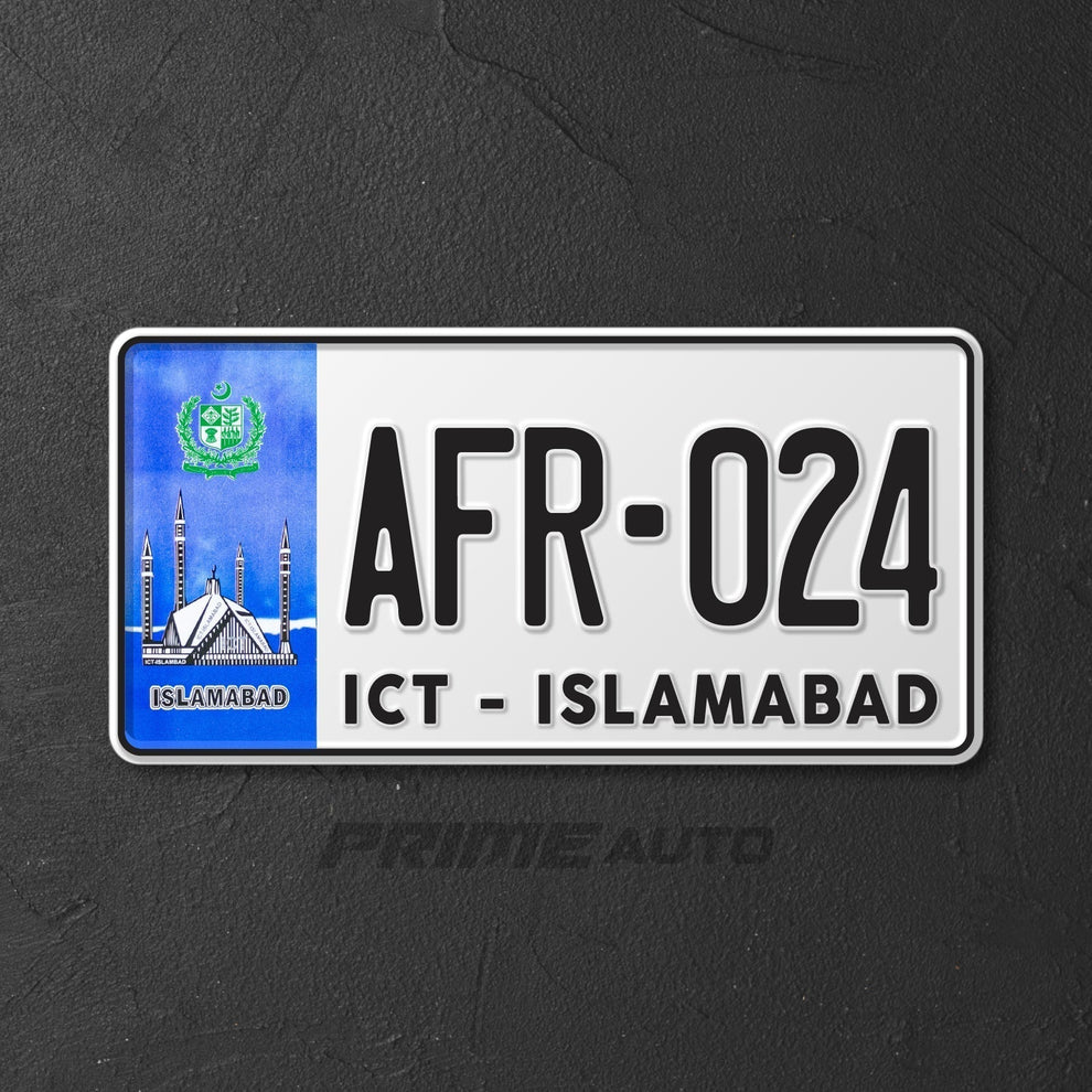 Embossed Islamabad Car Number Plate - New Design – Prime Auto