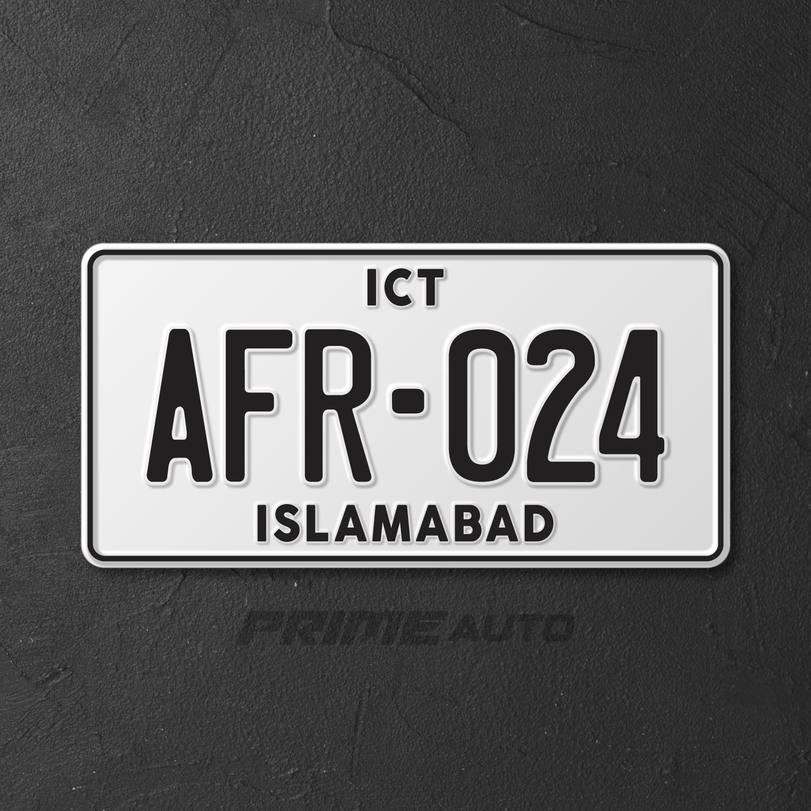 Embossed Islamabad Car Number Plate – Old Design – Prime Auto